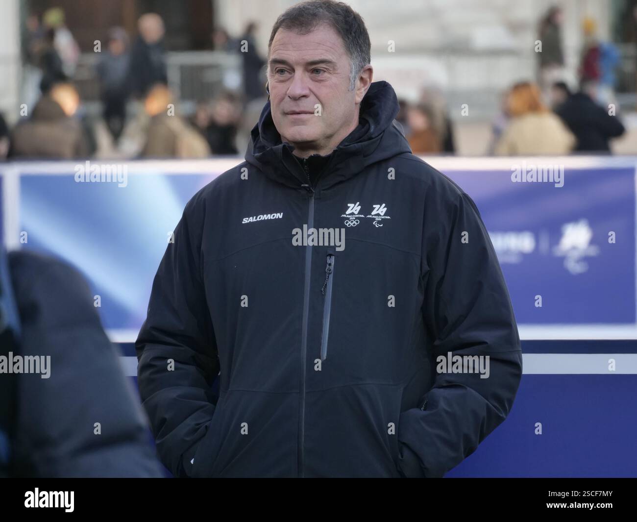 Milan, . 07th Feb, 2025. Olympic champion Antonio Rossi at the ...