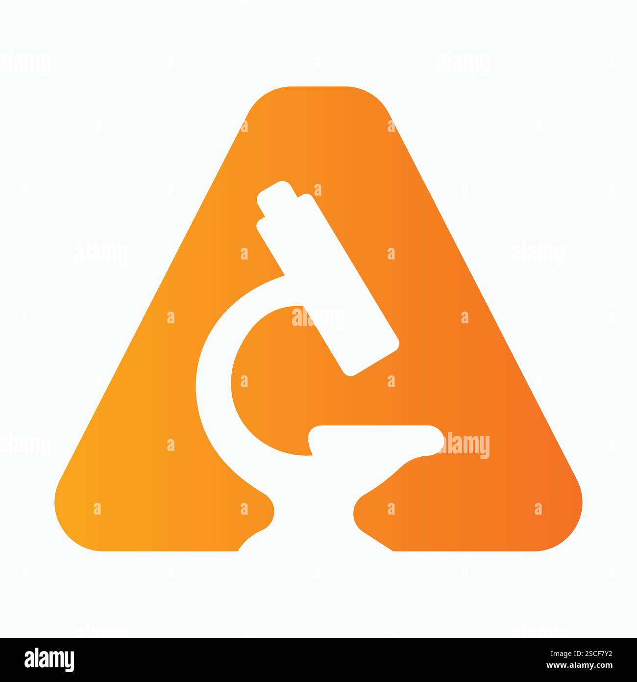 Letter A Microscope Symbol For Medical Experiment Sign Stock Vector ...