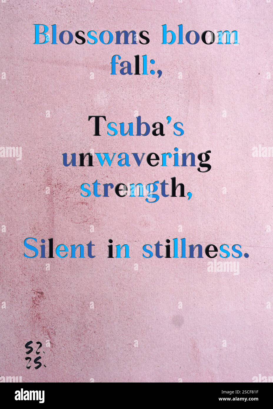 Blossoms bloom fall:, Tsuba's unwavering strength, Silent in stillness ...