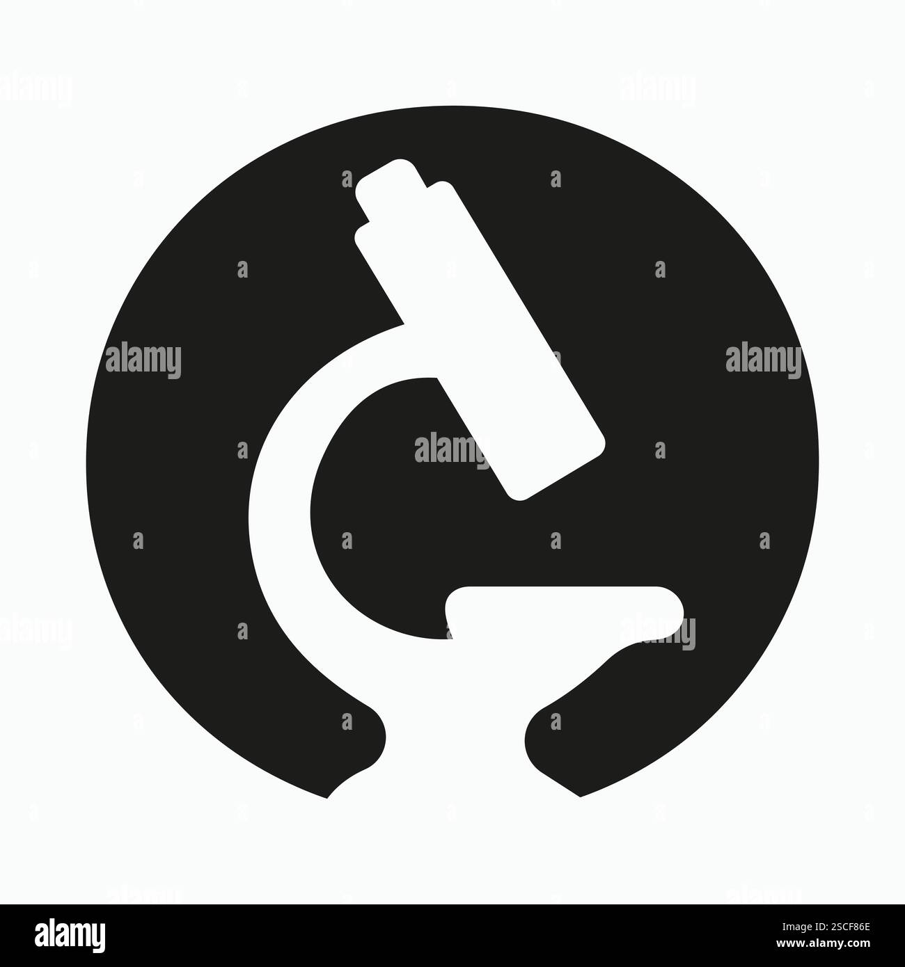 Letter O Microscope Symbol For Medical Experiment Sign Stock Vector ...