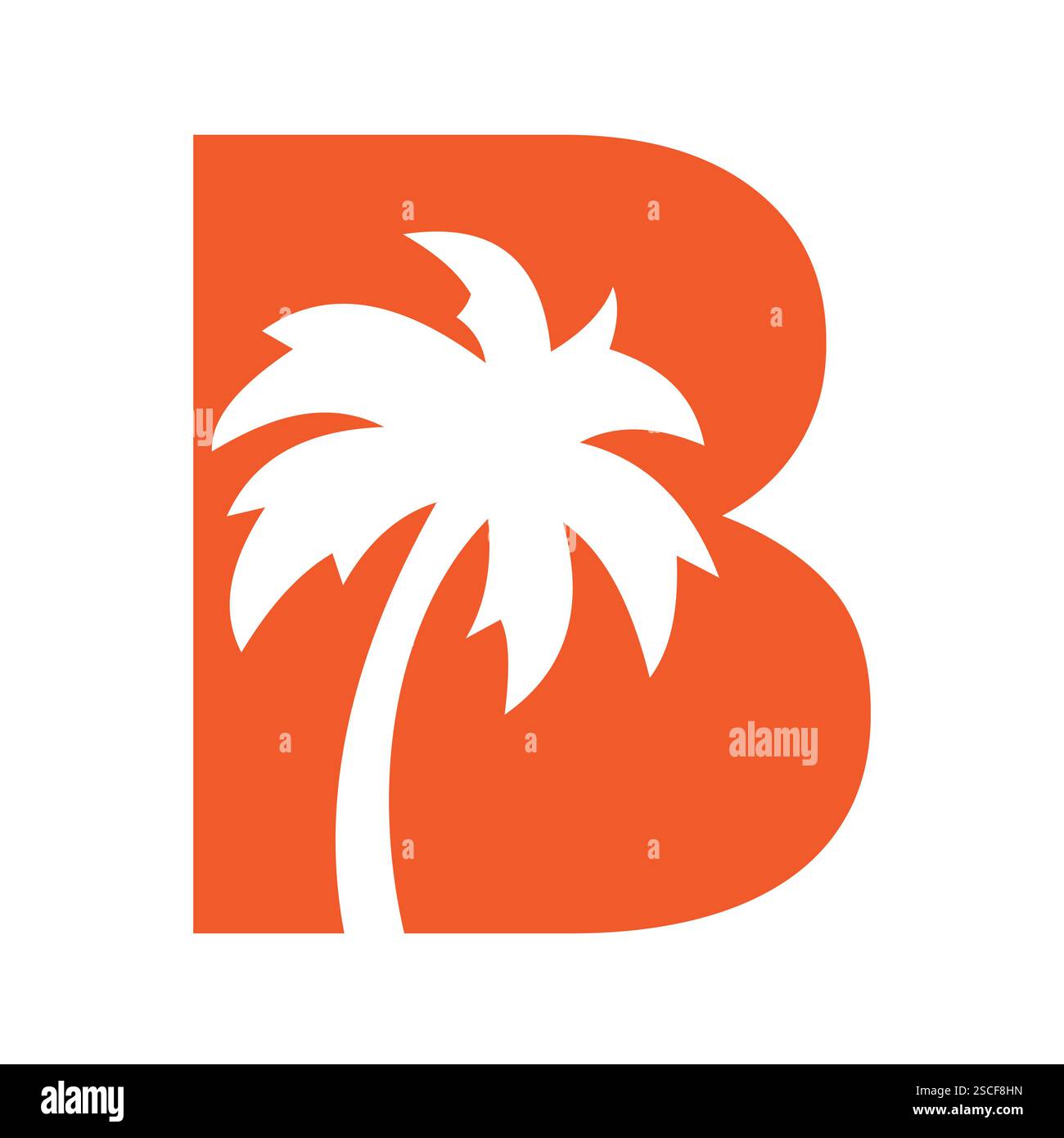 Sun palm trees on beach Cut Out Stock Images & Pictures - Alamy