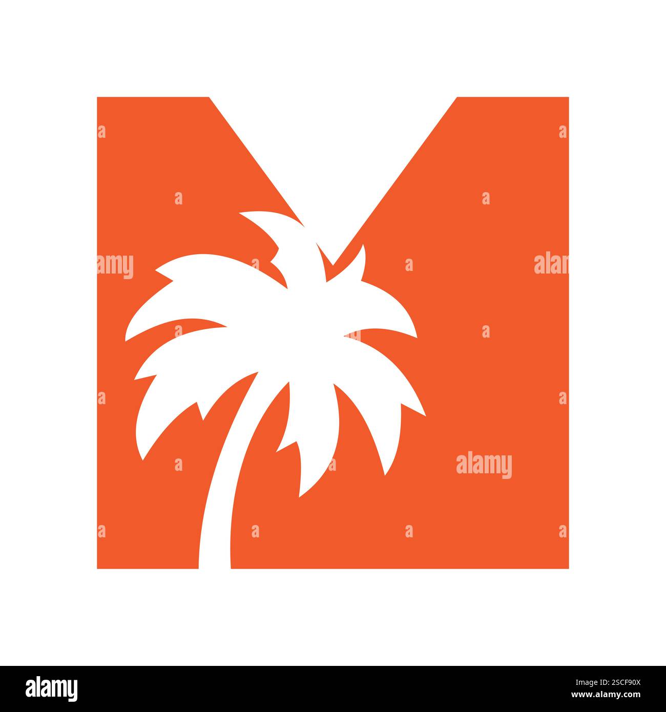 Coconut trees sunset on Stock Vector Images - Alamy