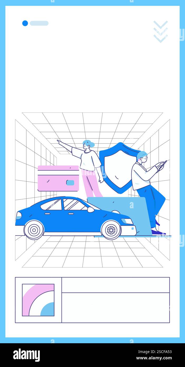 Buy insurance for car flat character vector concept operation ...