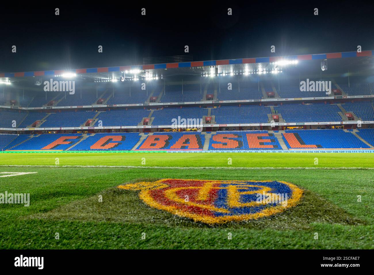 Basel, Switzerland. 06th Feb, 2025. Basel, Switzerland, February 6st 2025: Stadium of FC Basel ...