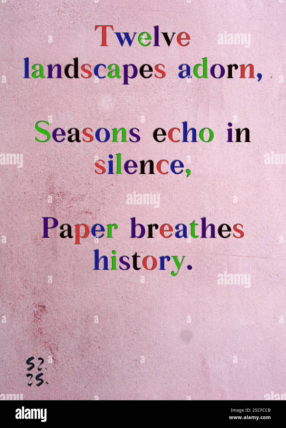 Twelve landscapes adorn, Seasons echo in silence, Paper breathes ...