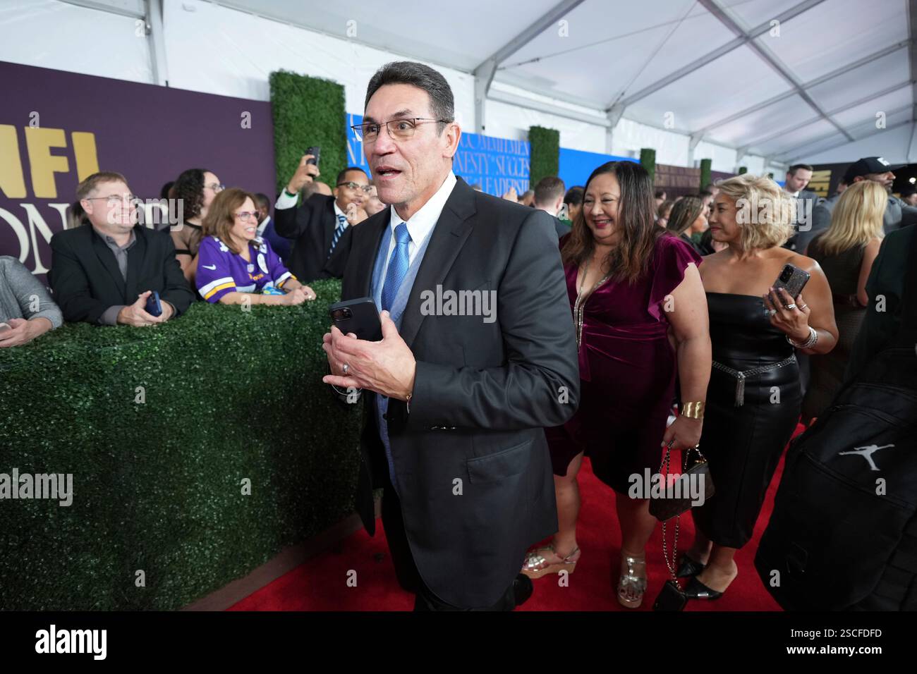 University of California football advisor Ron Rivera on the red carpet ...