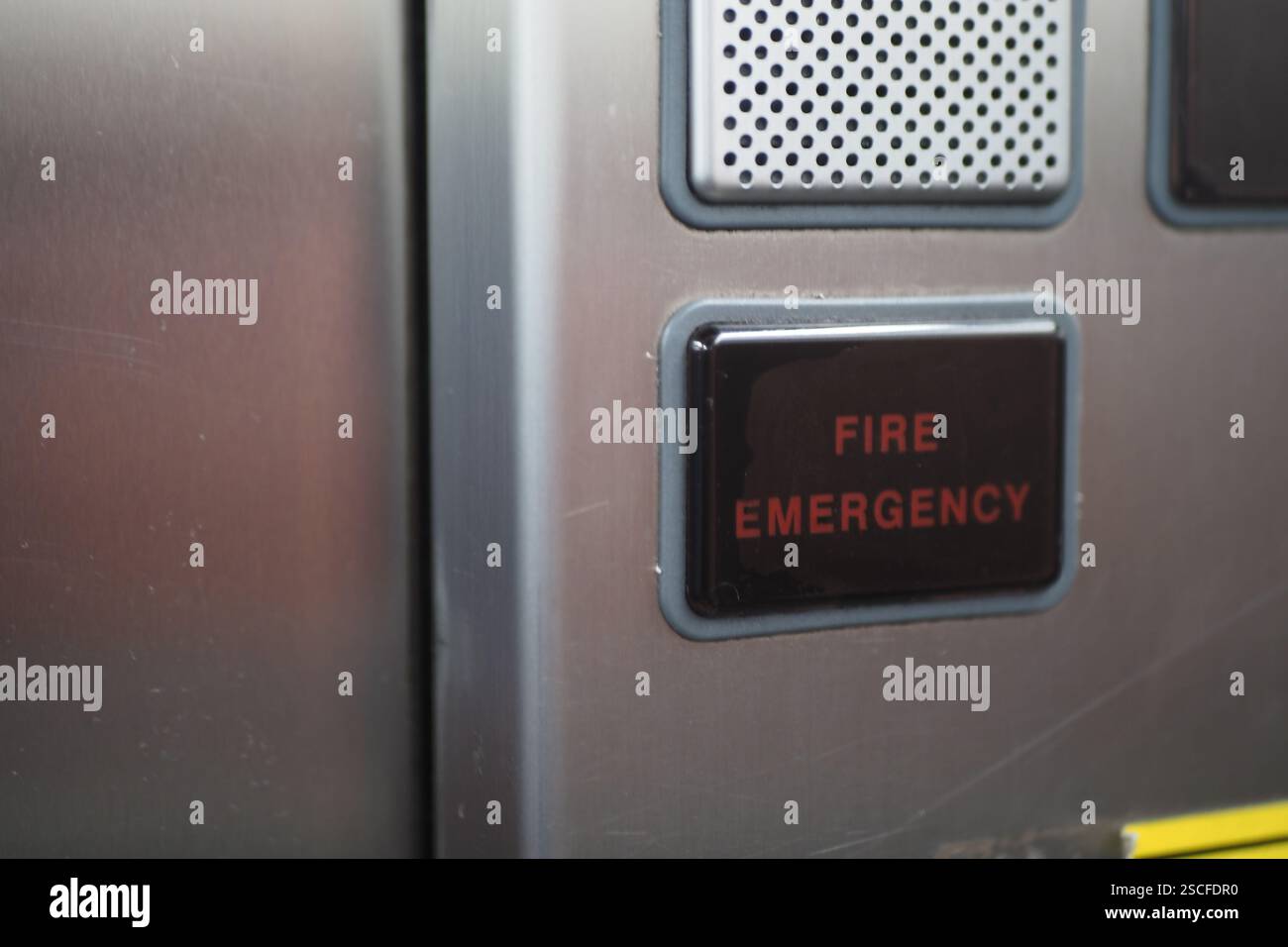 Fire emergency button located in a public building corridor Stock Photo ...