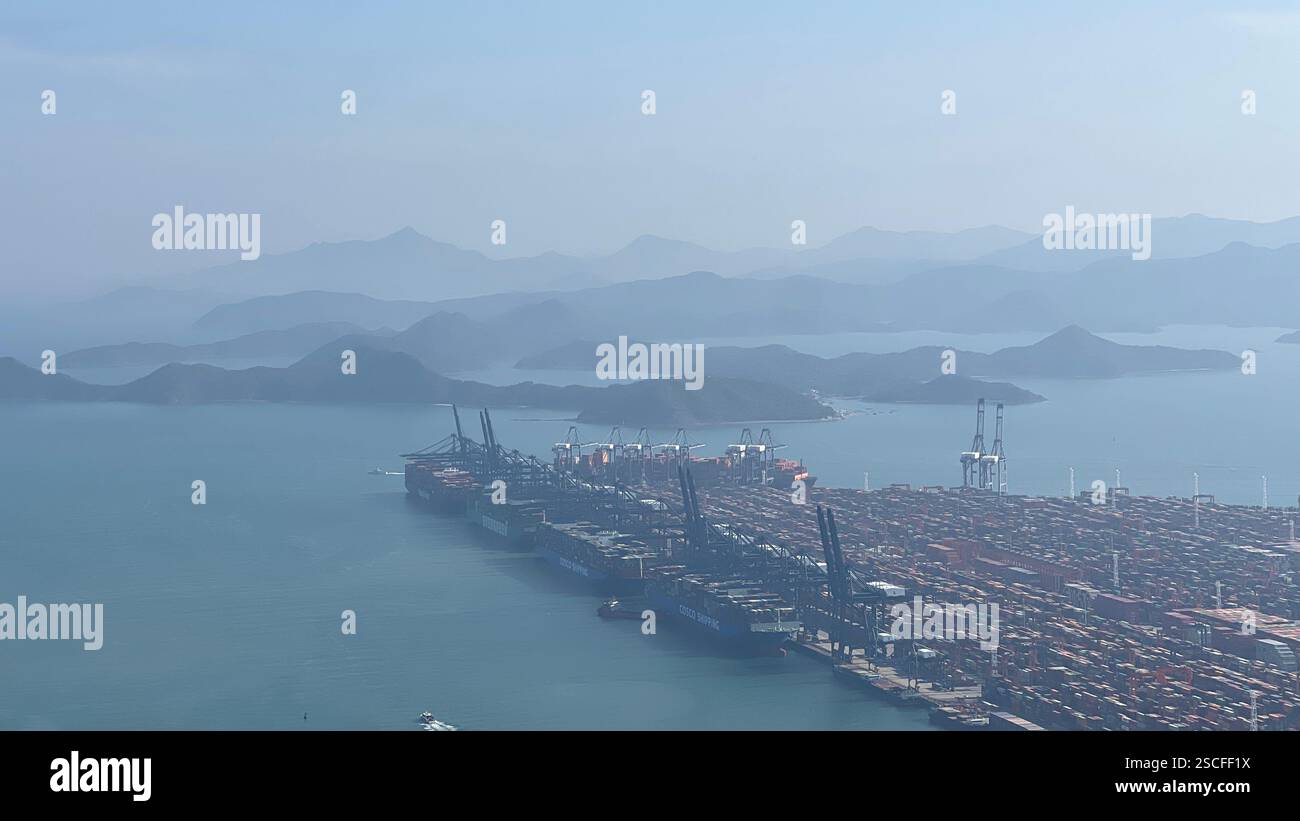 SHENZHEN, CHINA - JANUARY 29, 2025 - A view of the container terminal ...