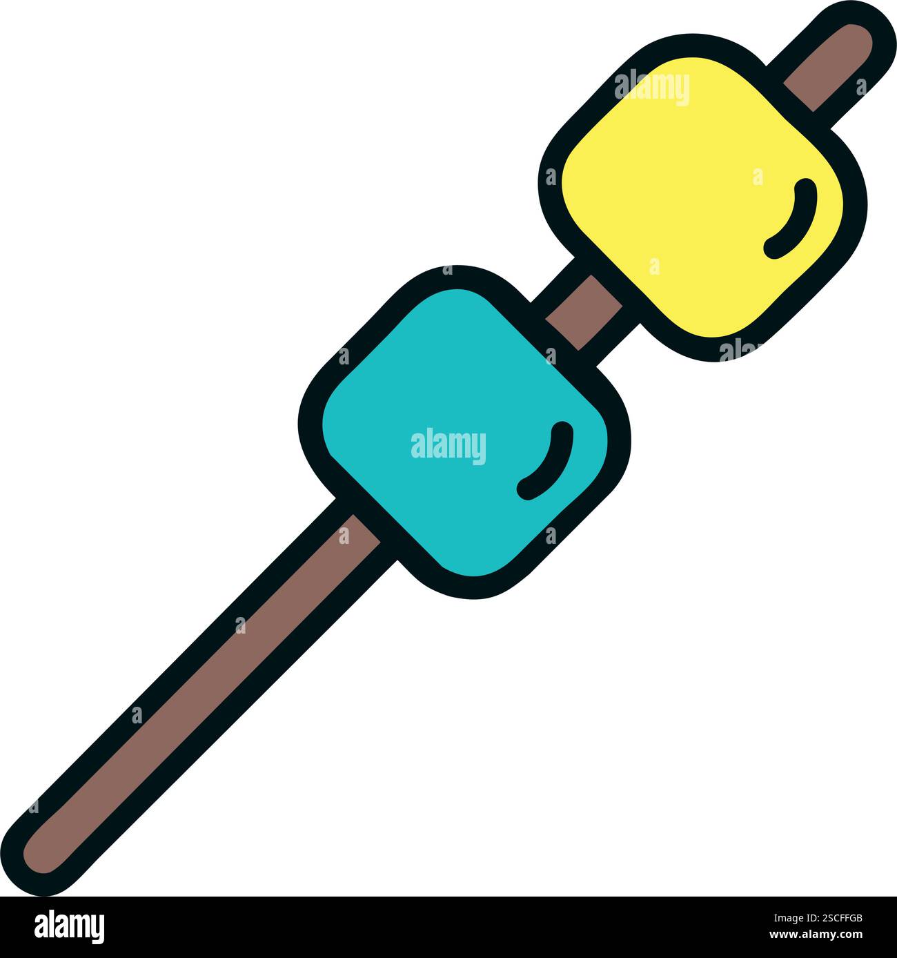 Camping marshmallow roasting stick illustration Stock Vector Image ...