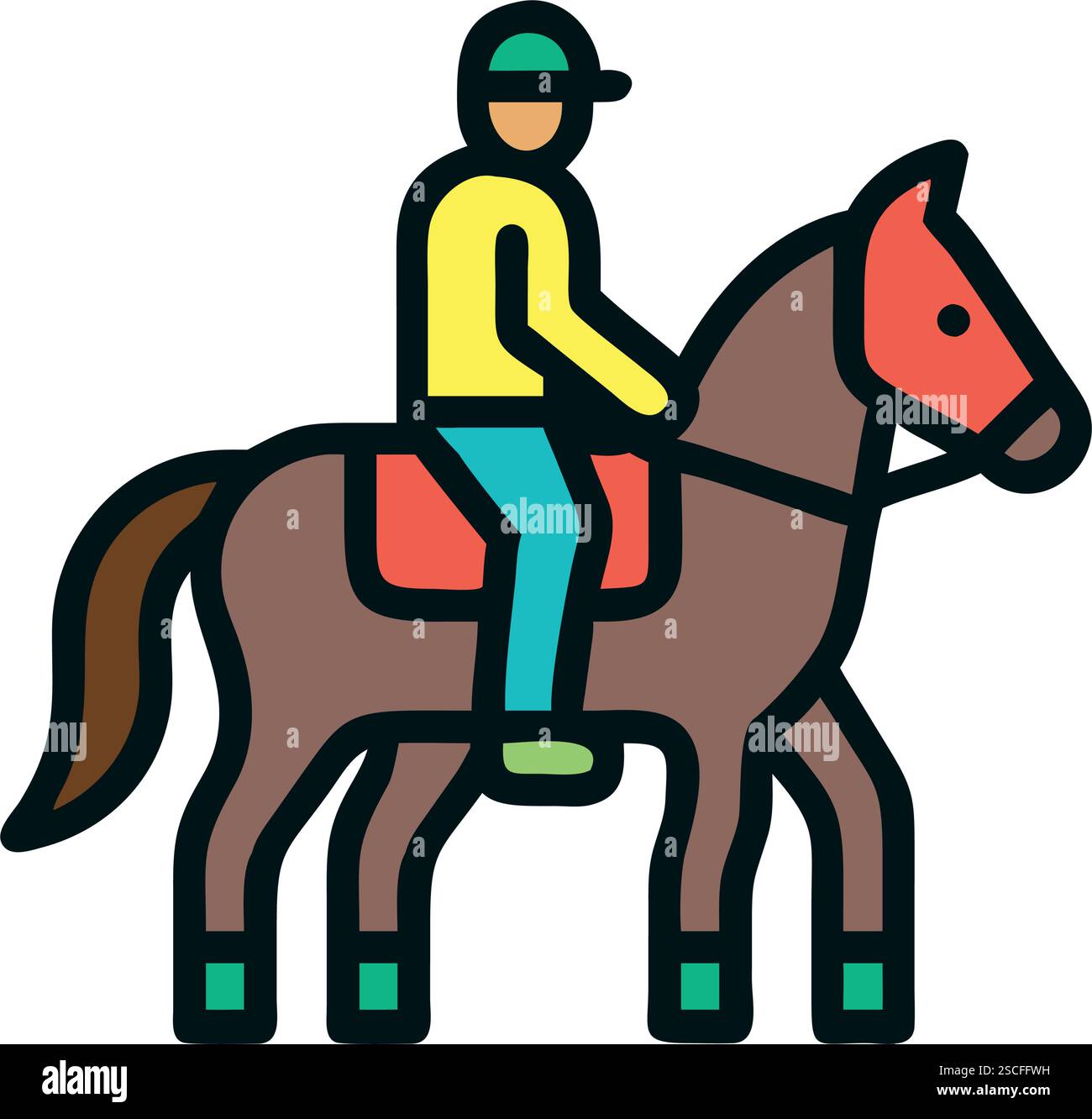 Horseback riding adventure illustration Stock Vector Image & Art - Alamy
