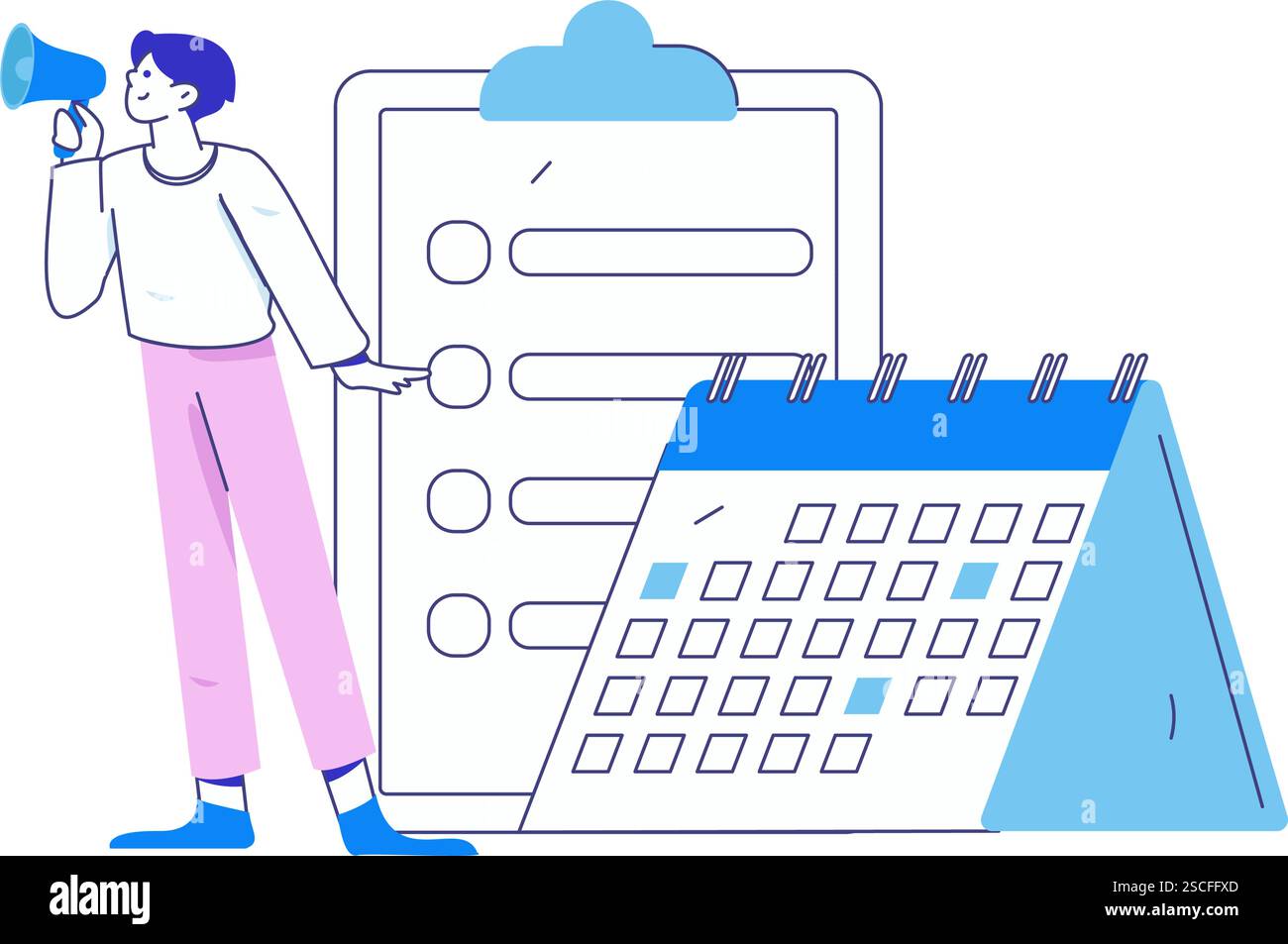 Check-in character flat vector concept operation hand-drawn ...