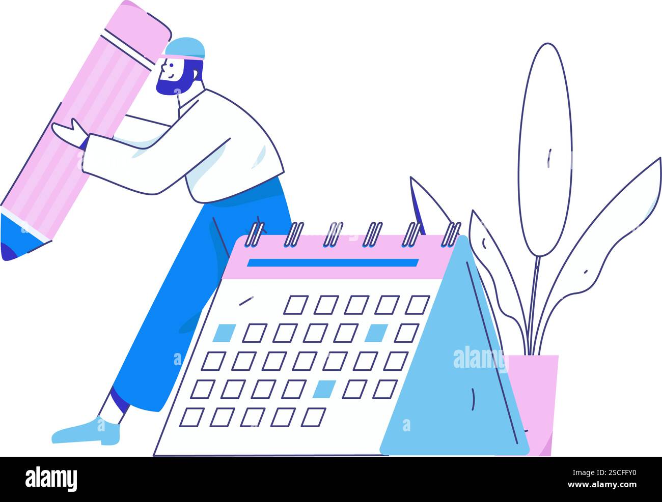Check-in character flat vector concept operation hand-drawn ...