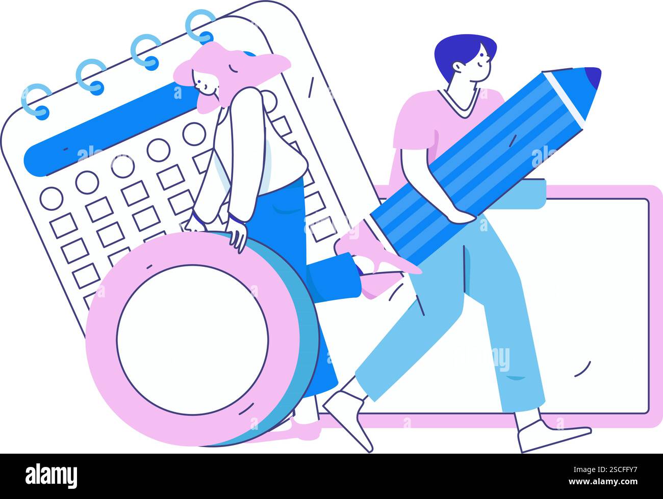 Check-in character flat vector concept operation hand-drawn ...