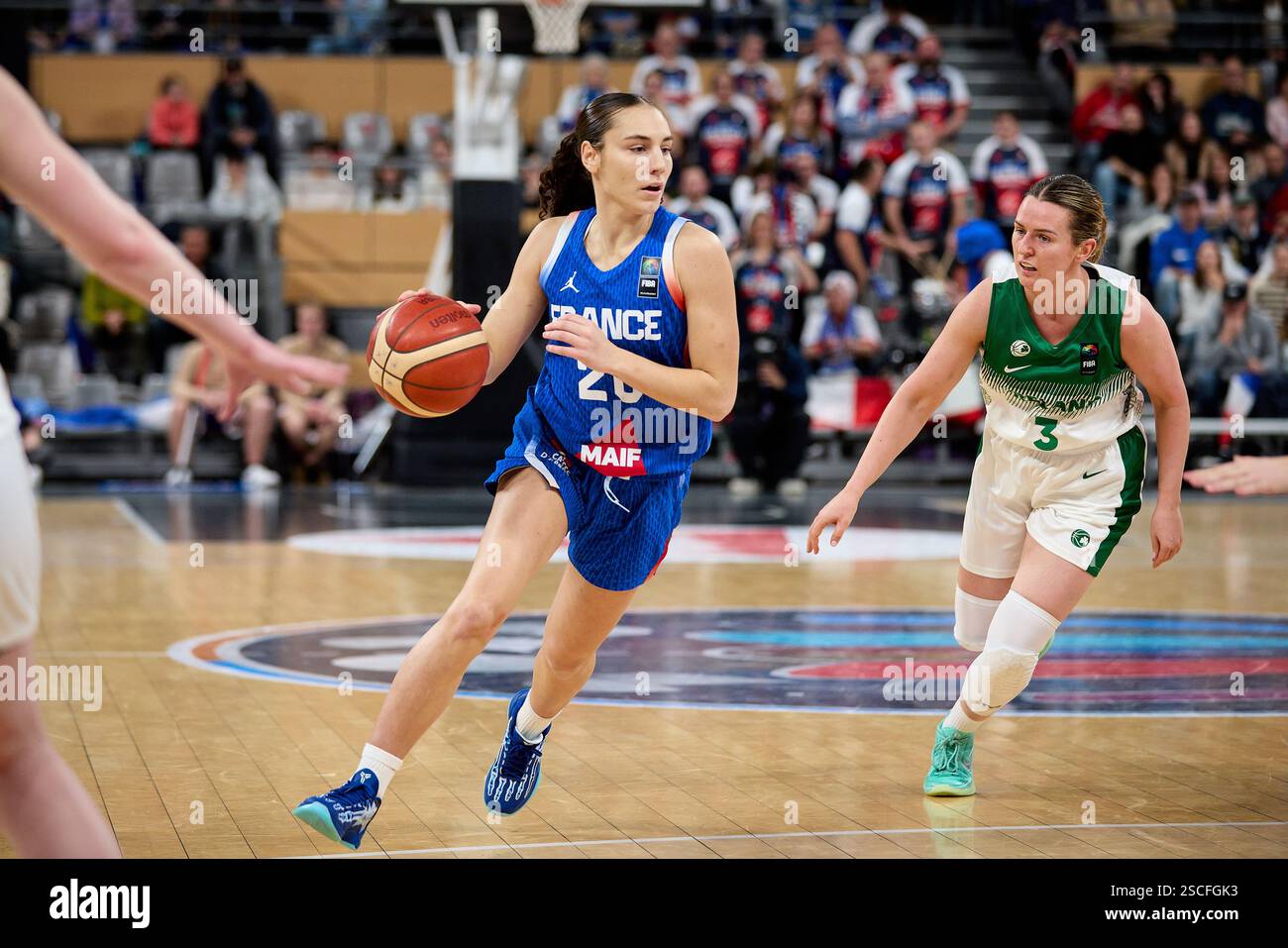 Carla LEITE (20) of France during the FIBA Women's EuroBasket 2025 ...