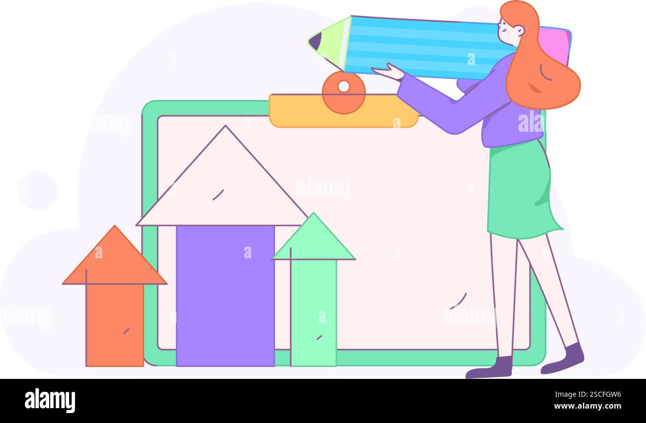 Check-in character flat vector concept operation hand-drawn ...