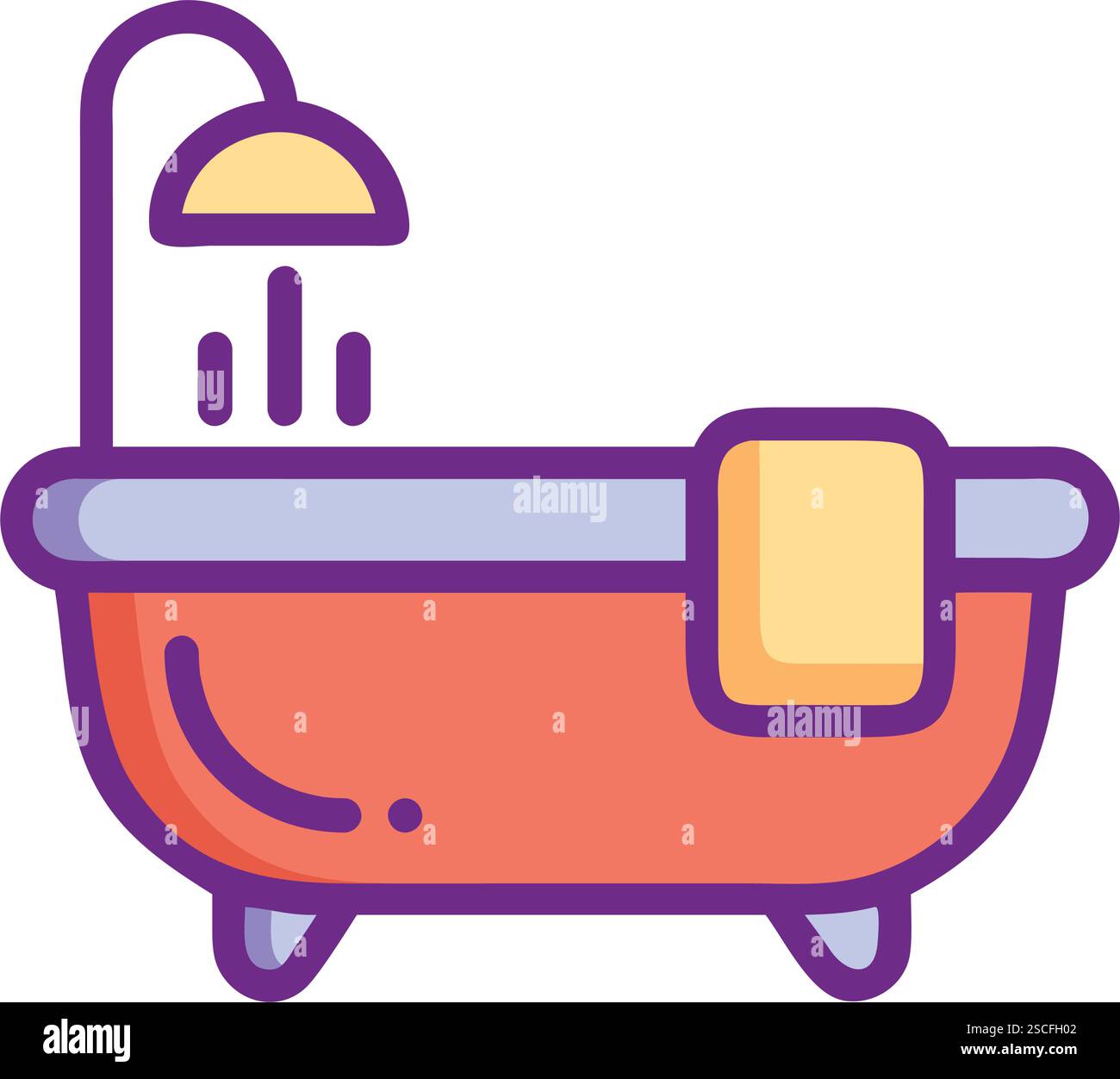 Luxury spa bathtub illustration Stock Vector Image & Art - Alamy