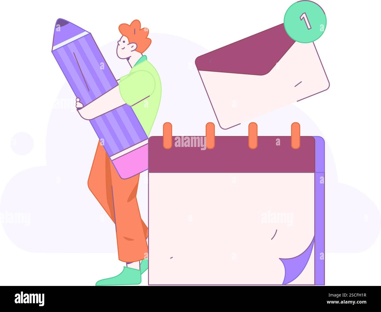 Check-in character flat vector concept operation hand-drawn ...