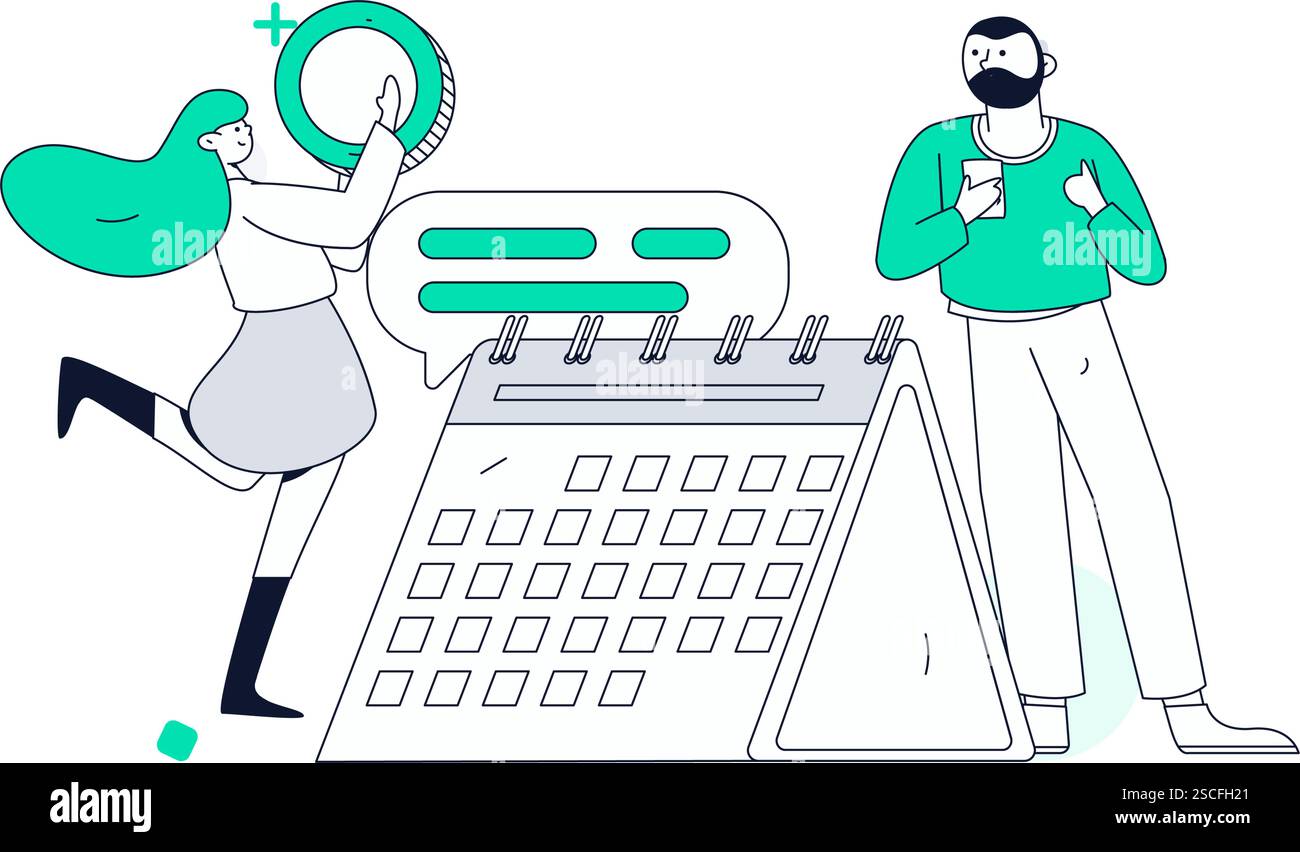 Check-in character flat vector concept operation hand-drawn ...