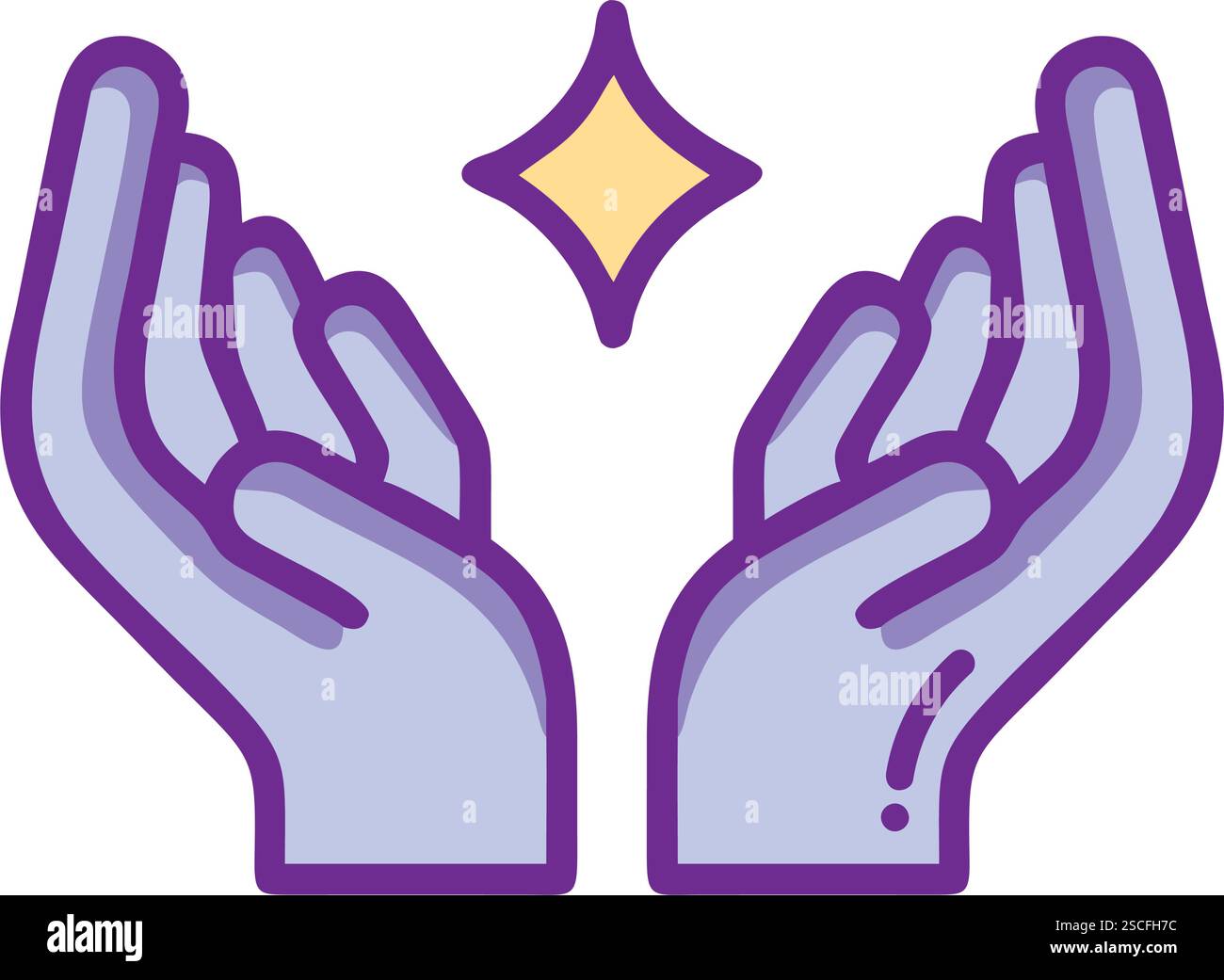 Healing hands energy illustration Stock Vector Image & Art - Alamy