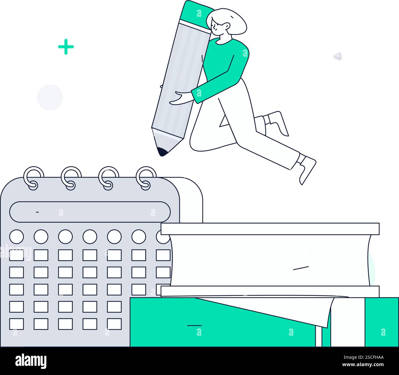 Check-in character flat vector concept operation hand-drawn ...