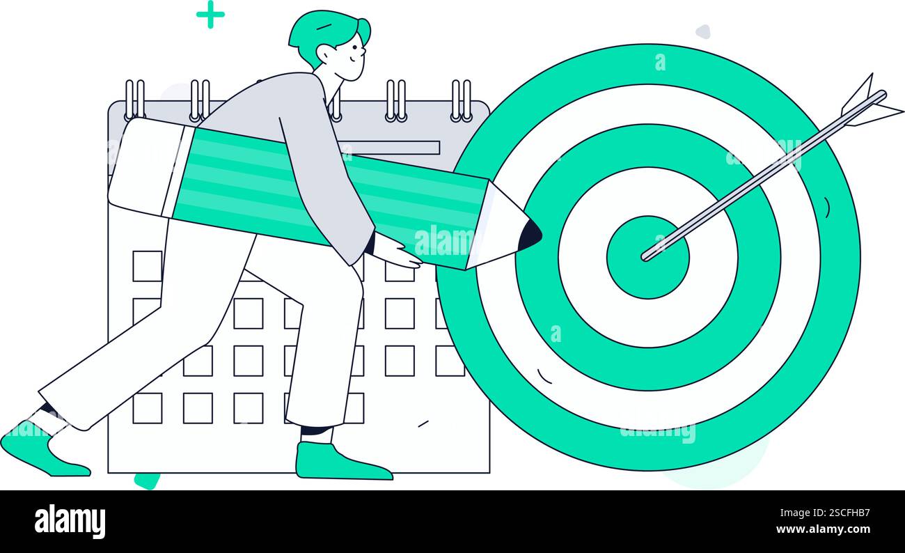 Check-in character flat vector concept operation hand-drawn ...