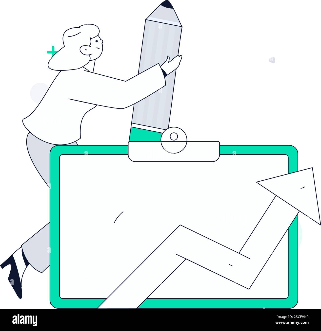 Check-in character flat vector concept operation hand-drawn ...