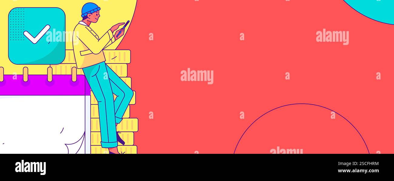 Check-in character flat vector concept operation hand-drawn ...