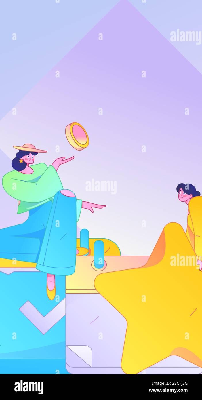 Check-in character flat vector concept operation hand-drawn ...