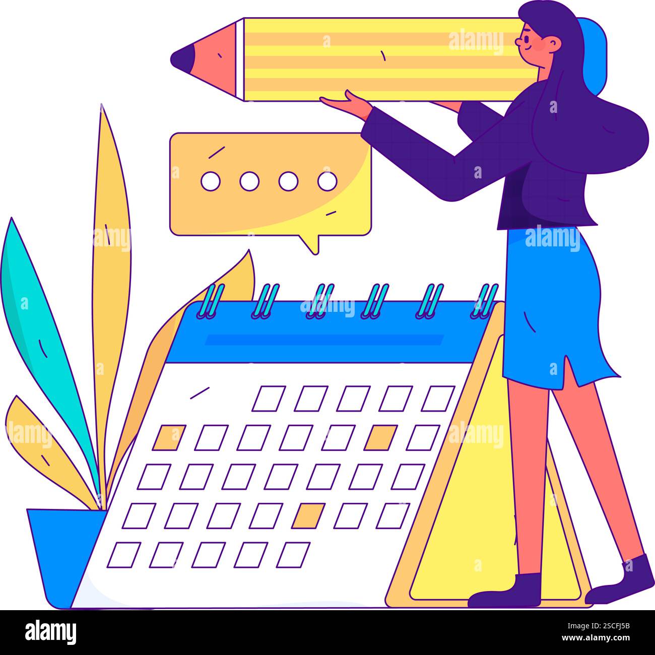 Check-in character flat vector concept operation hand-drawn ...