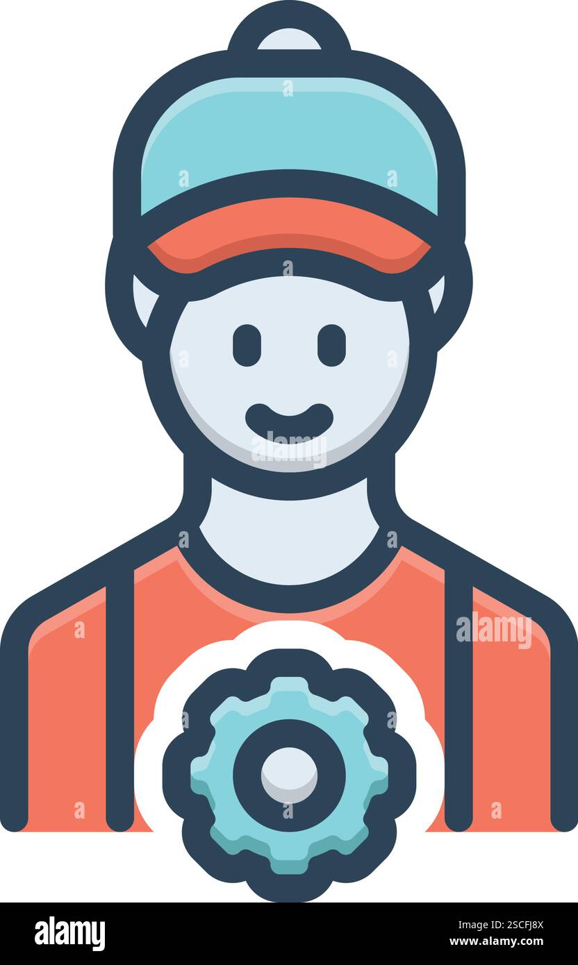 Man serviceman icon hi-res stock photography and images - Alamy