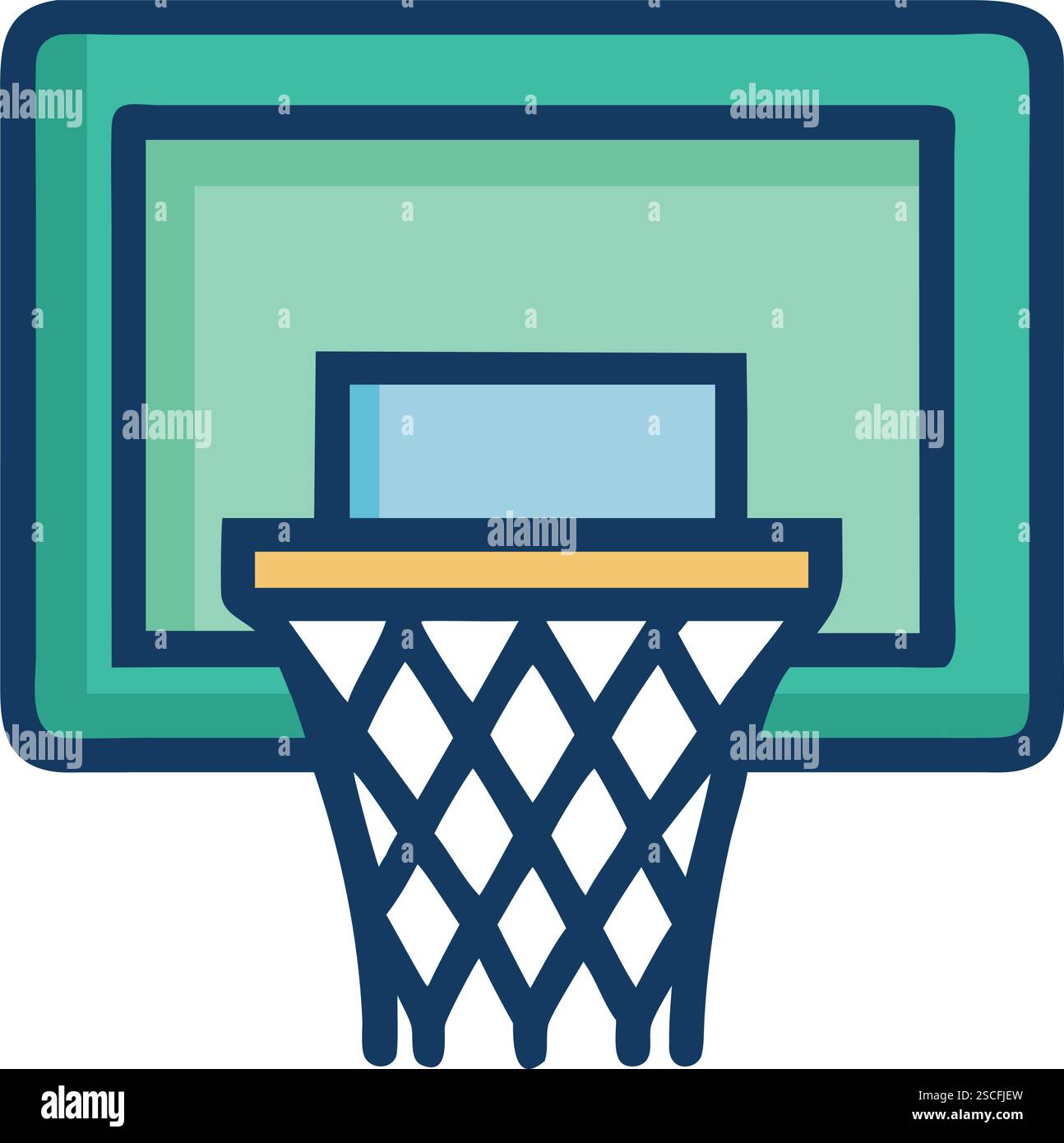 Basketball hoop and net illustration Stock Vector Image & Art - Alamy