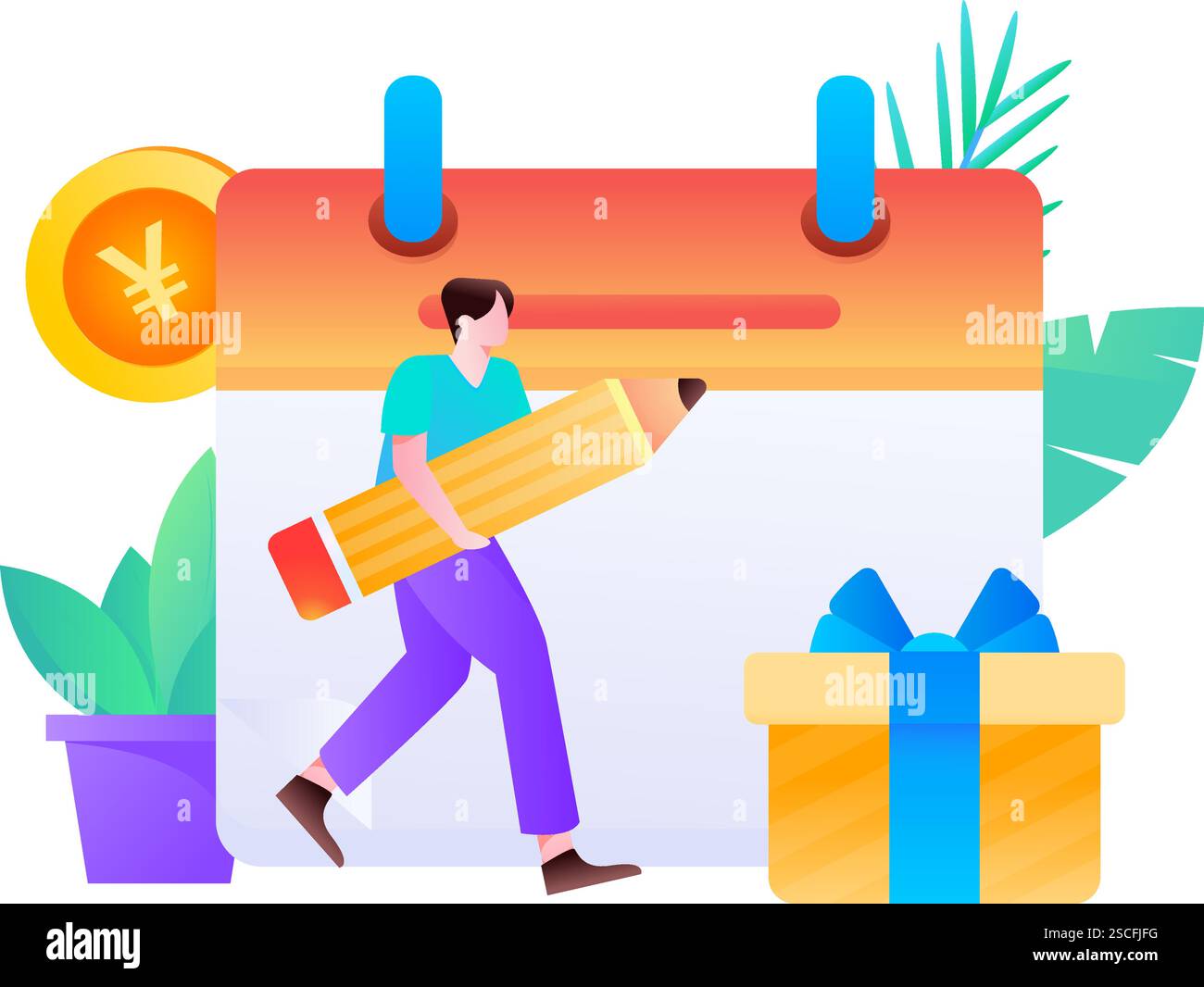 Check-in character flat vector concept operation hand-drawn ...