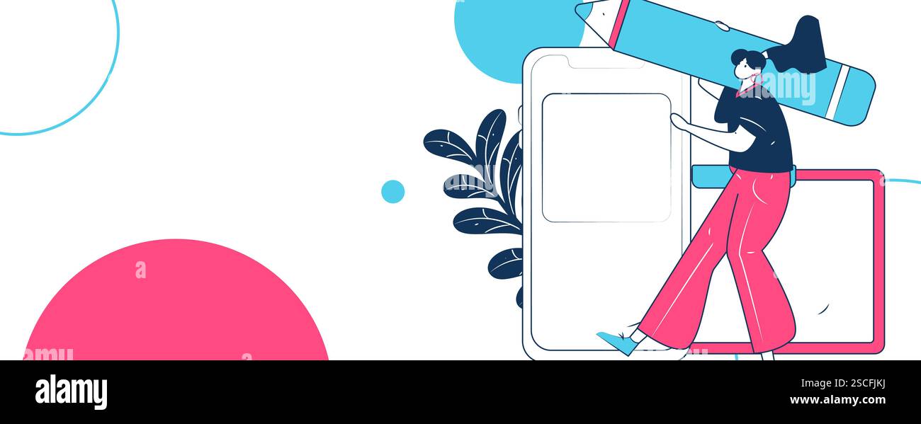 Check-in character flat vector concept operation hand-drawn ...