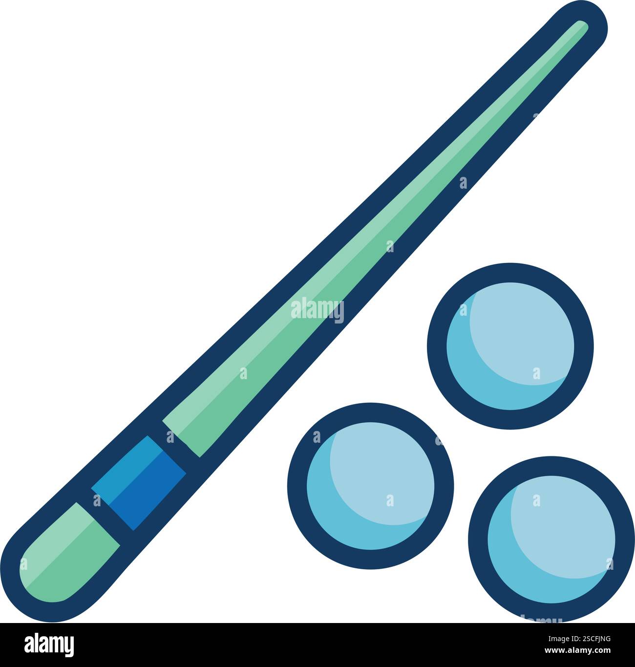 Billiard cue and balls illustration Stock Vector Image & Art - Alamy