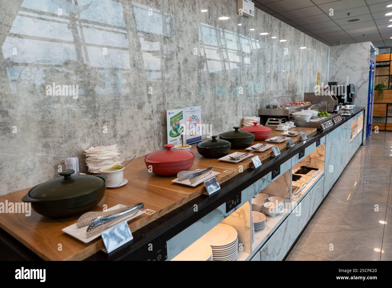 Ho Chi Minh, Vietnam - August 24, 2024: a buffet display inside Jasmine ...