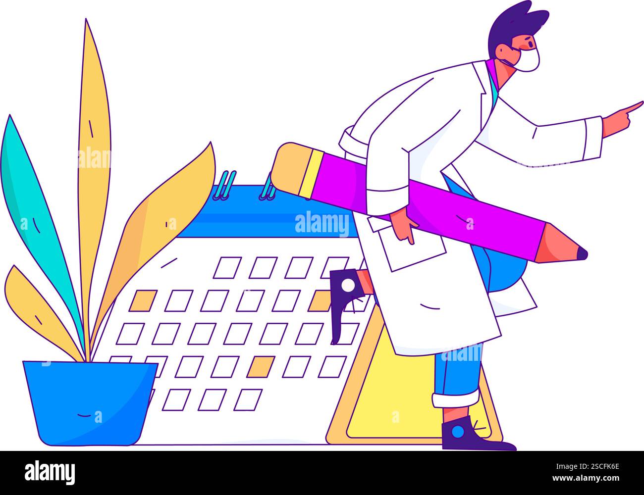 Check-in character flat vector concept operation hand-drawn ...