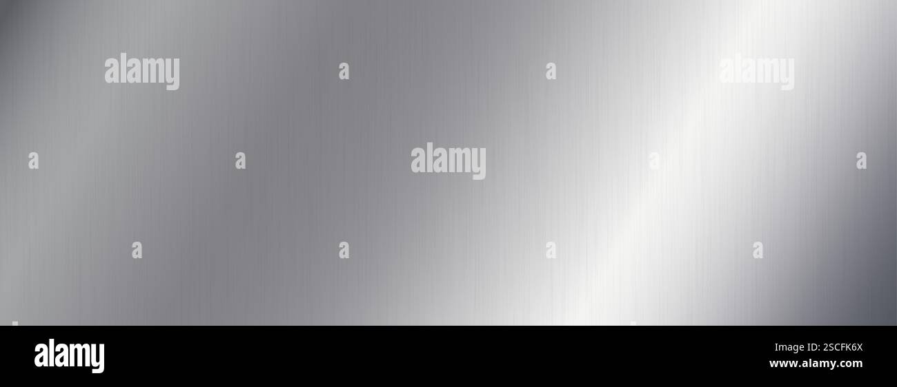 Silver metallic gradient texture. Grey polished metal foil background ...