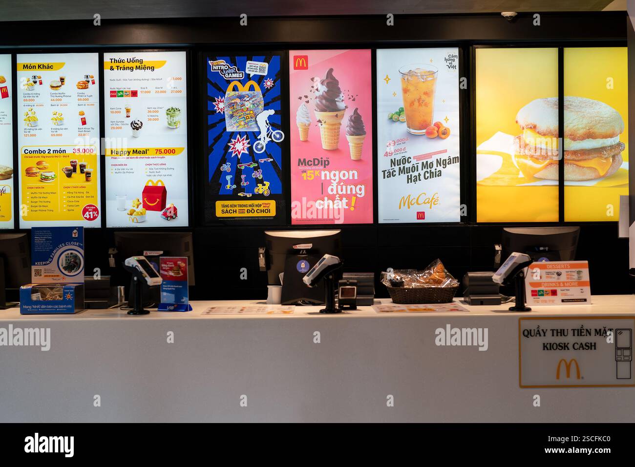 Ho Chi Minh, Vietnam - August 24, 2024: the ordering counter inside ...
