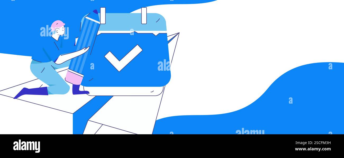Check-in character flat vector concept operation hand-drawn ...