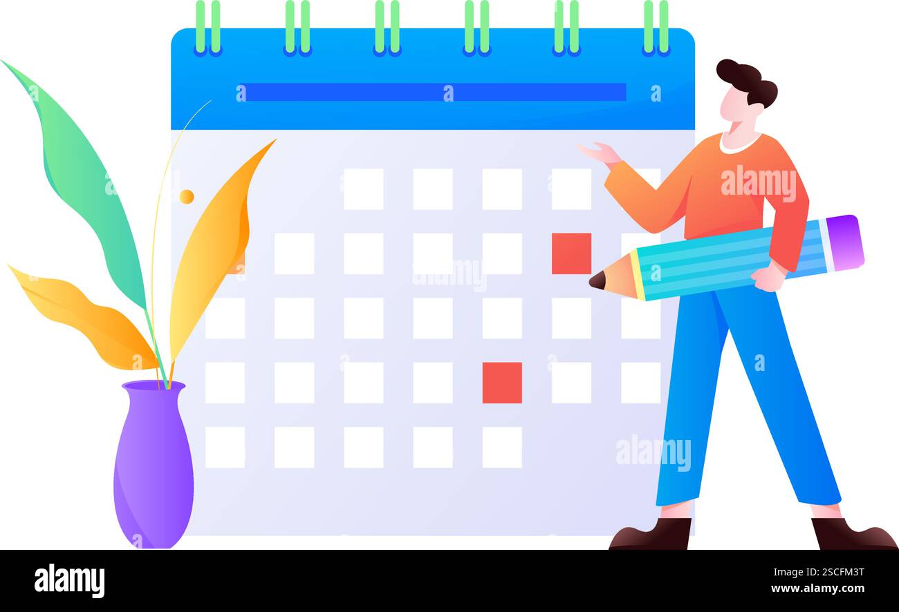 Check-in character flat vector concept operation hand-drawn ...