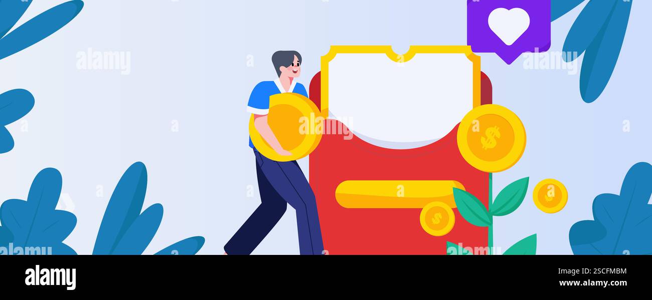 Check-in character flat vector concept operation hand-drawn ...