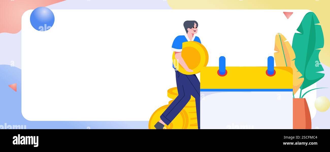 Check-in character flat vector concept operation hand-drawn ...