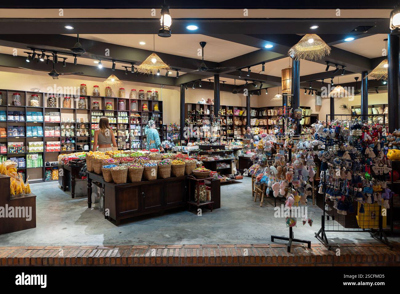 Nha Trang, Vietnam - August 03, 2024: various goods displayed inside a ...