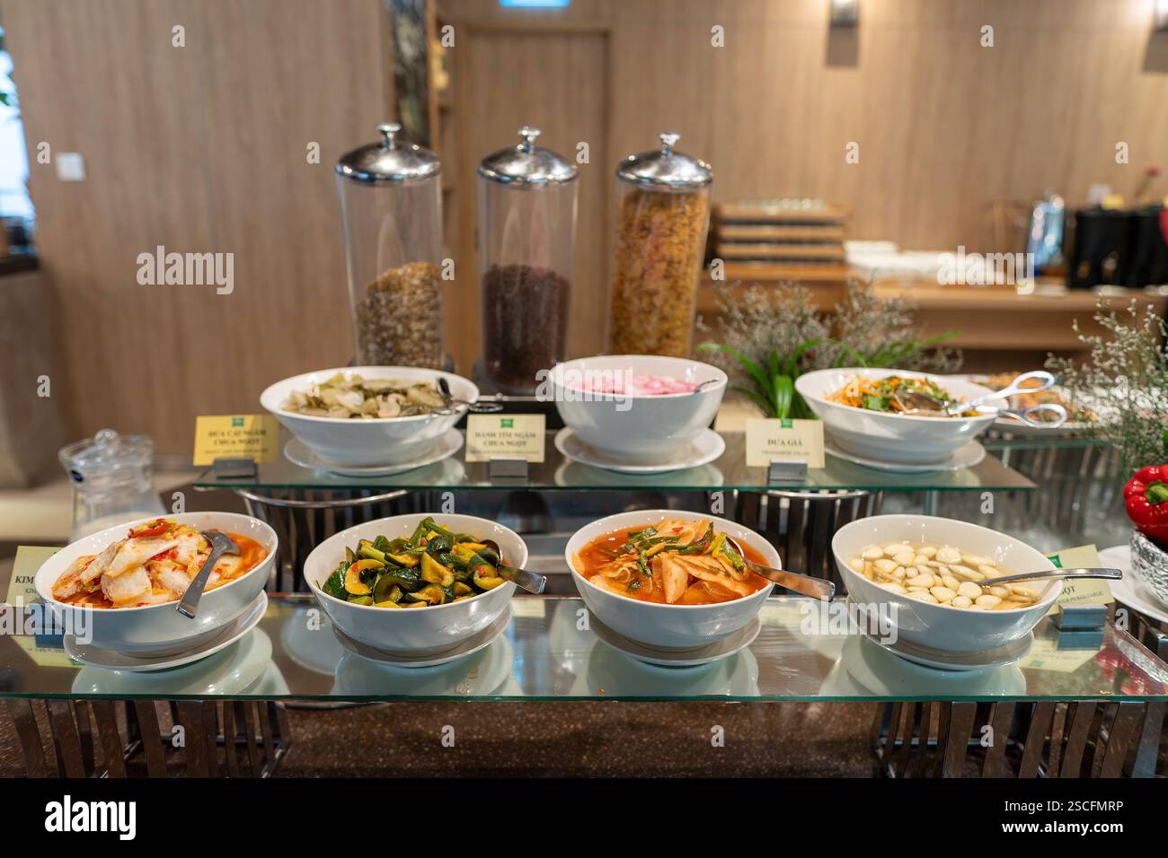 Nha Trang, Vietnam - August 02, 2024: part of the buffet setup at Ibis ...