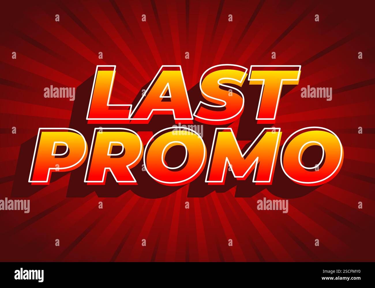 Last promo. text effect design for print and online media advertising ...