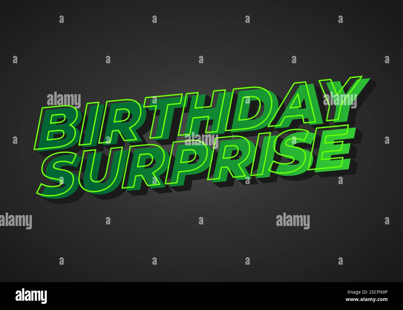Birthday surprise. Text effect design for a balloon shop or cake shop ...