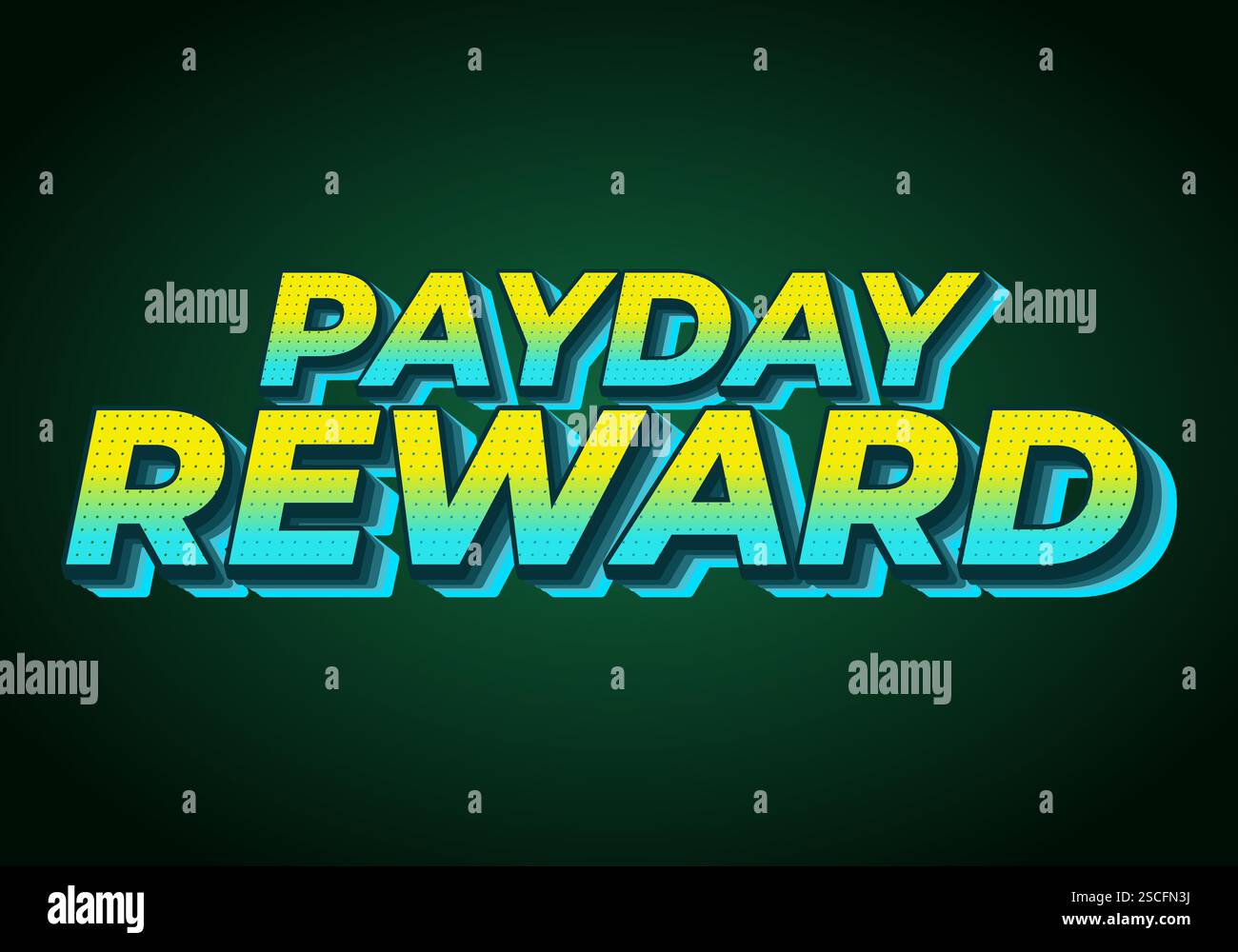 Payday reward. Text effect design in bold font for social media ...