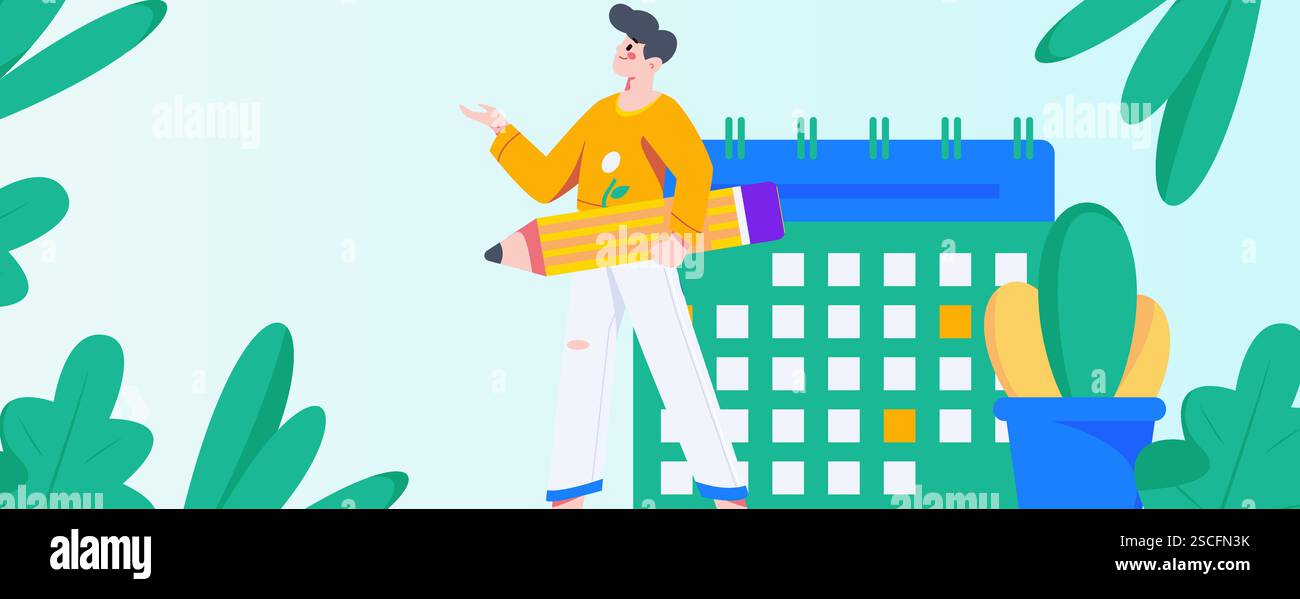 Check-in character flat vector concept operation hand-drawn ...