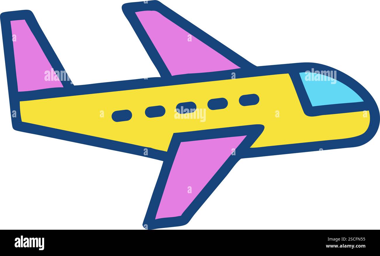 Airplane side view for international flights and travel Stock Vector ...