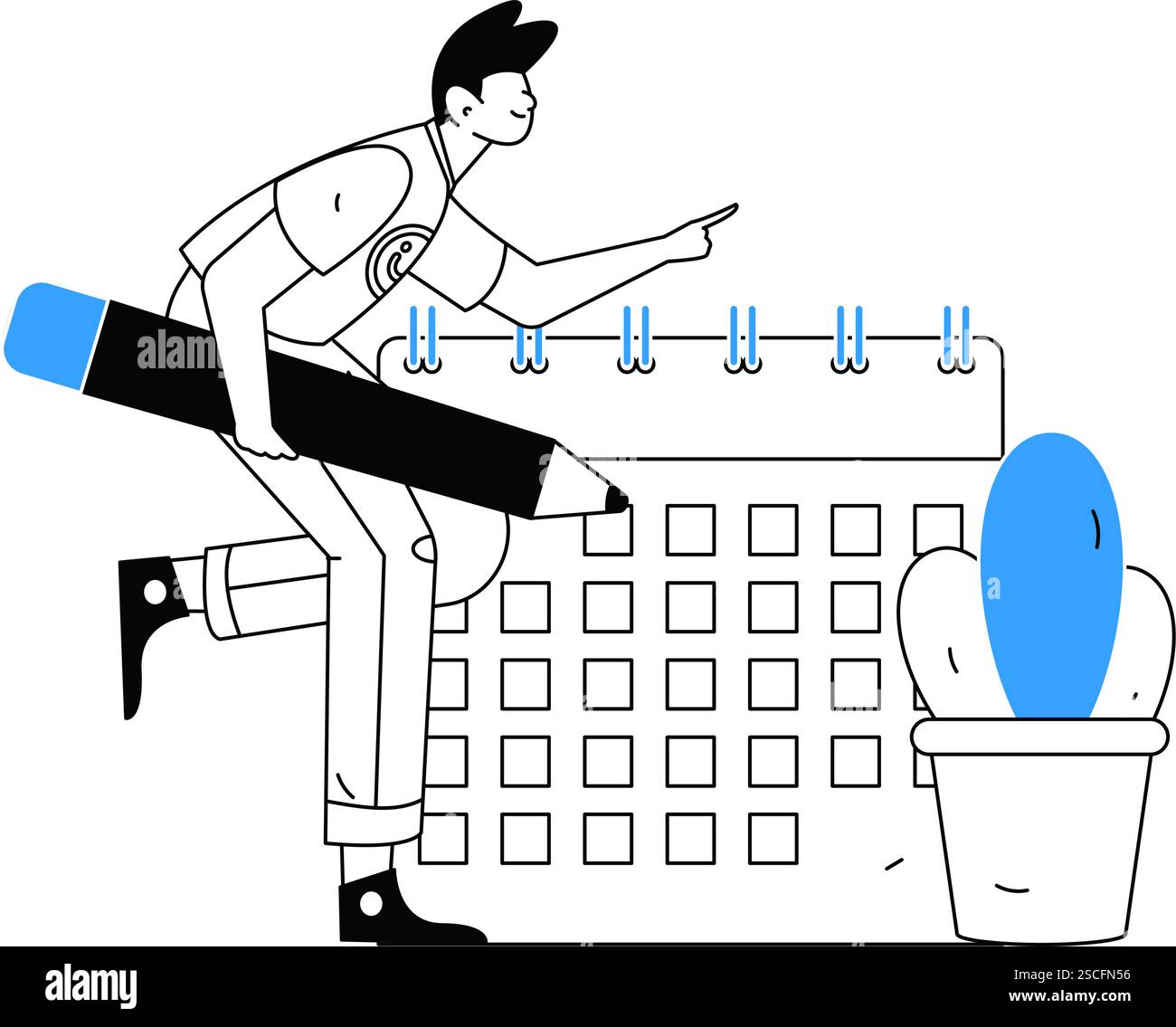 Check-in character flat vector concept operation hand-drawn ...